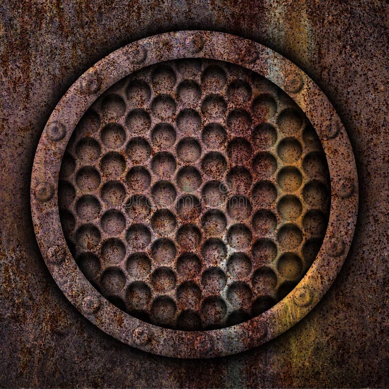 Rusty Metal Plates and Grid Background Corrosion Iron Stock Image ...