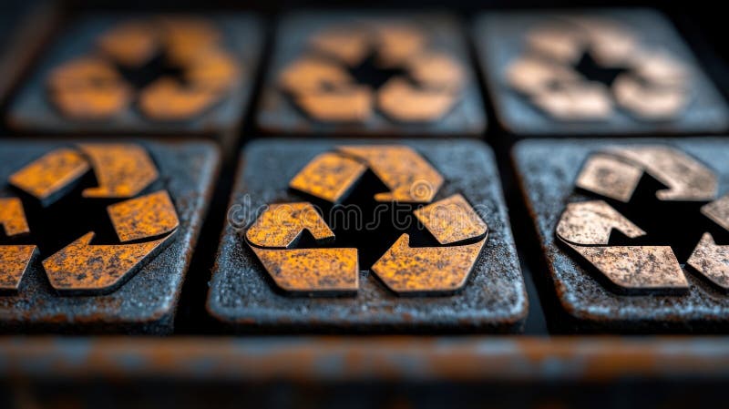 Rusty Recycling Symbols stock illustration. Illustration of ...