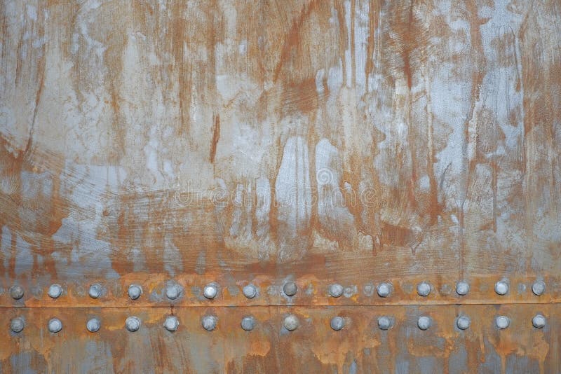 Rusty Metal Plate with Rivets Stock Photo - Image of metal, rivets ...