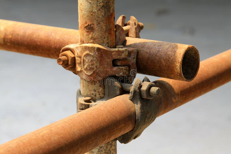 Rusty Metal Scaffolding Elements Stock Image - Image of concepts ...