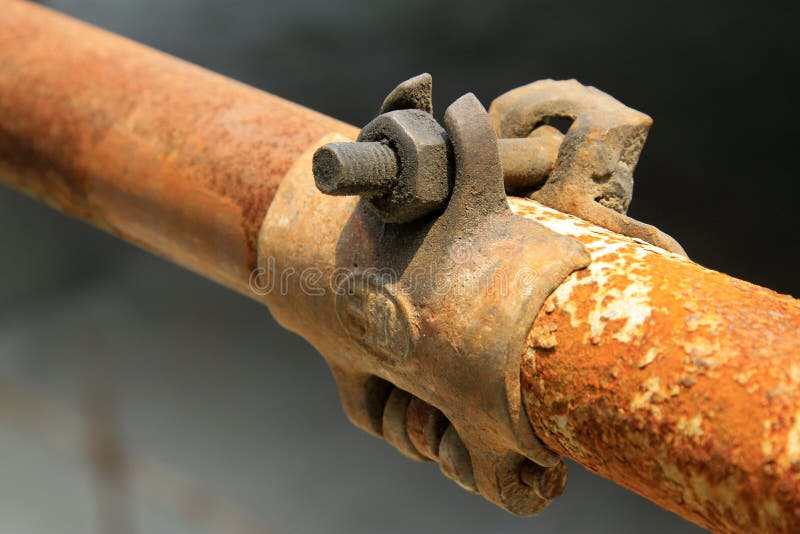 Rusty Metal Scaffolding Elements Stock Photo - Image of corrosion ...