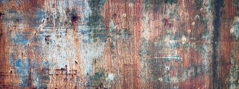 Rusty Metal Sheet Background, Rust with Peeling Multicolored Paint ...