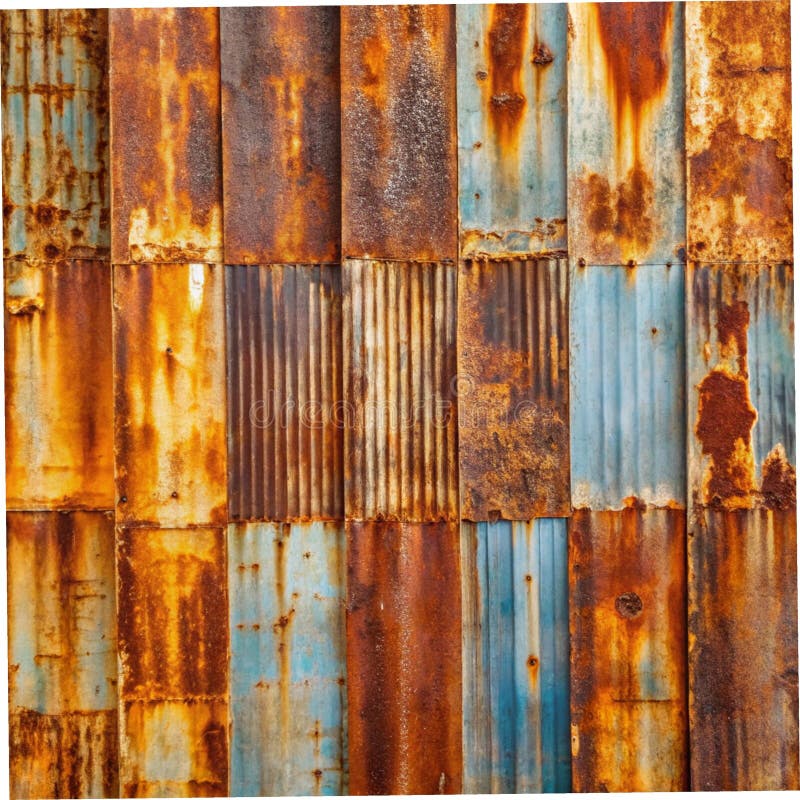 Rusty Metal Sheet Collage for Banner and 3D Texture Design Stock ...