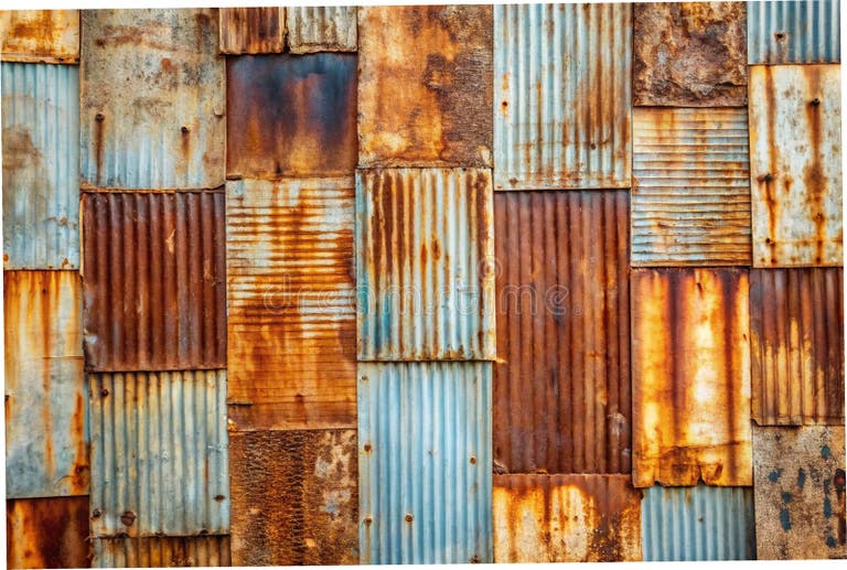 Rusty Metal Sheet Collage Texture for 3D Mapping and Backdrops Stock ...