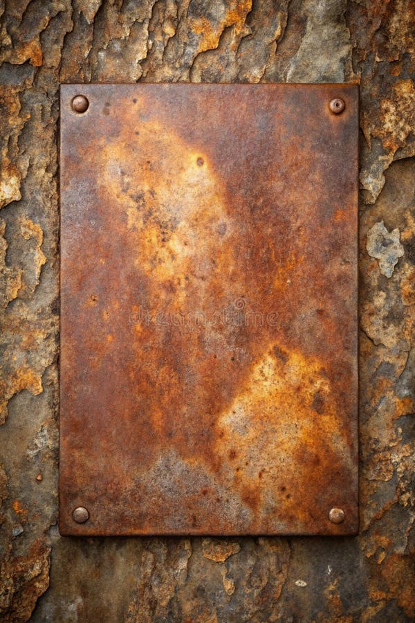 Rusty Metal Sheet with Grungy Texture and Oxidation Effect Stock ...