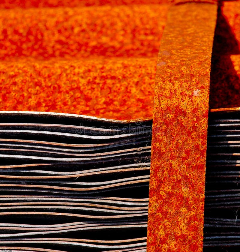 Rusty metal sheets stock image. Image of orange, layers - 13544875