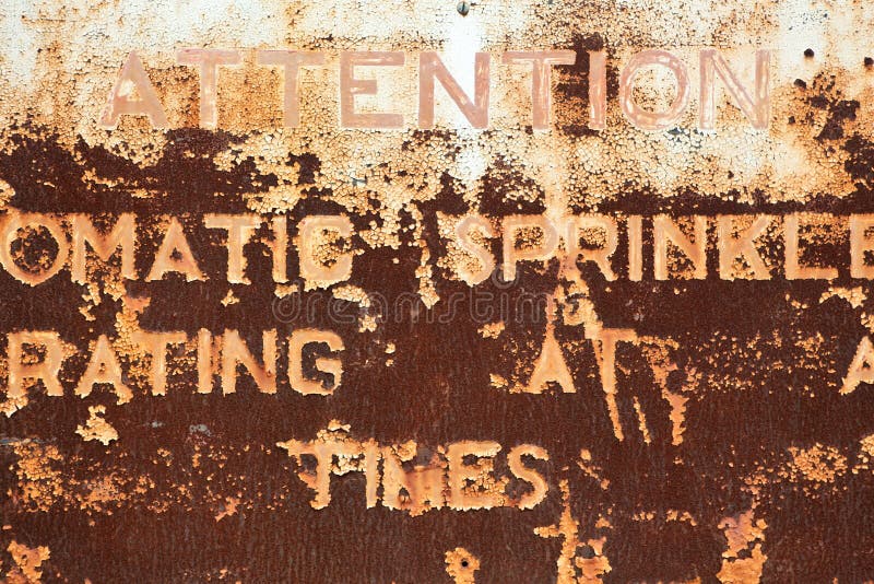 Rusty Metal Sign Background Stock Image - Image of paint, letters: 47632491
