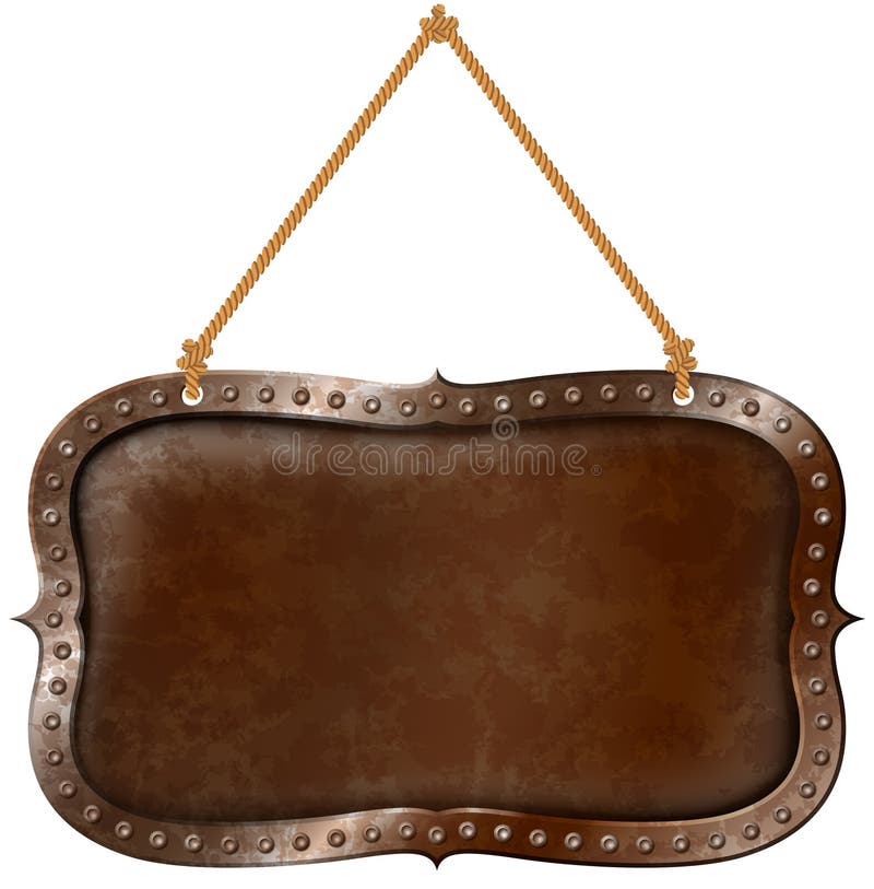 Rusty metal signboard stock vector. Illustration of grungy - 29415535