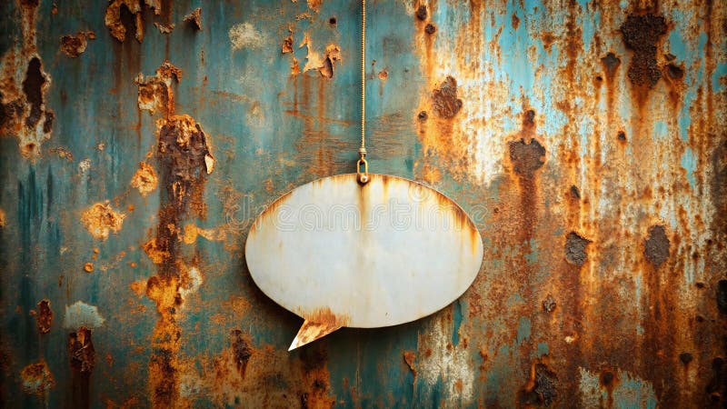 Rusty Metal Speech Bubble, Metal , Speech , Rusty , Texture Stock ...