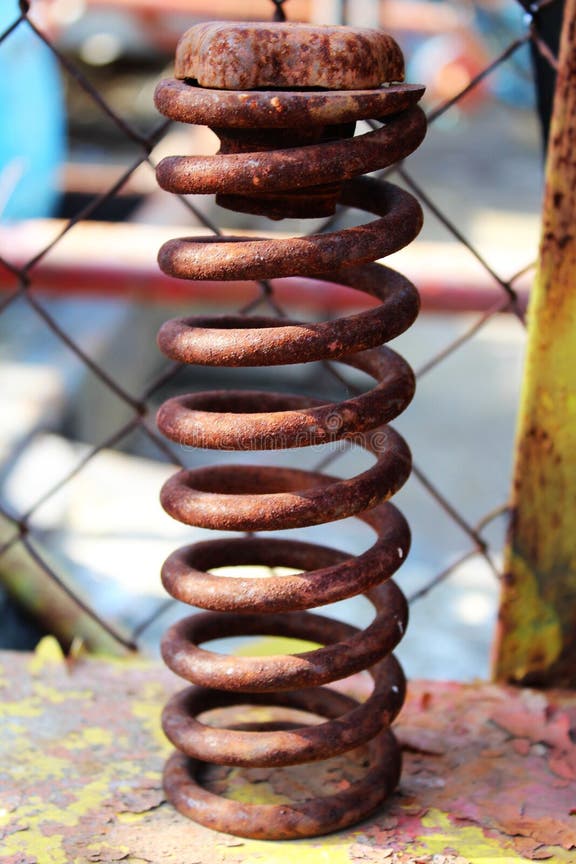 Rusty metal spring stock image. Image of machine, vertical - 47154751