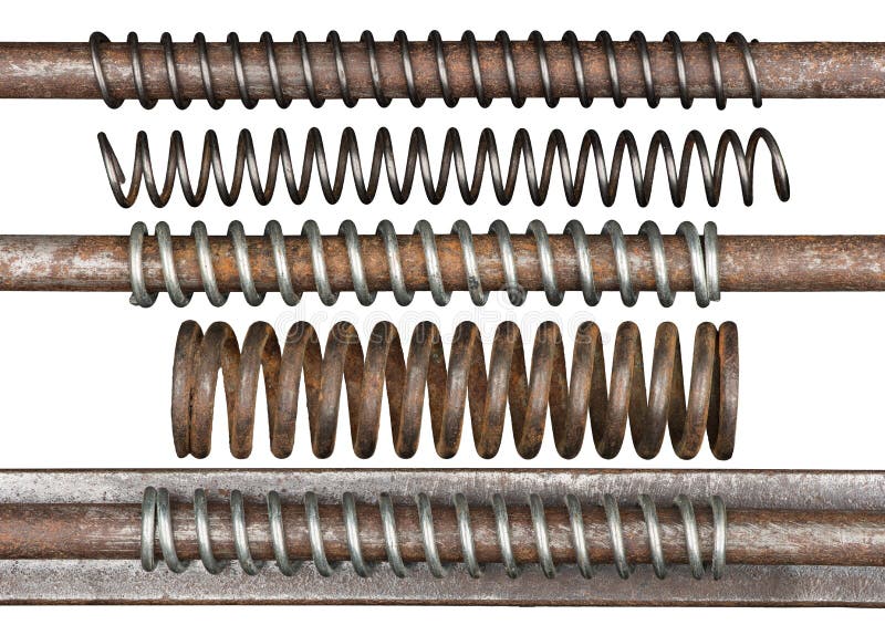 Rusty metal springs stock image. Image of steel, isolated - 66573301