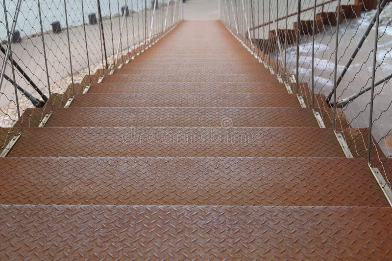 Rusty metal staircase. stock image. Image of construction - 85793885