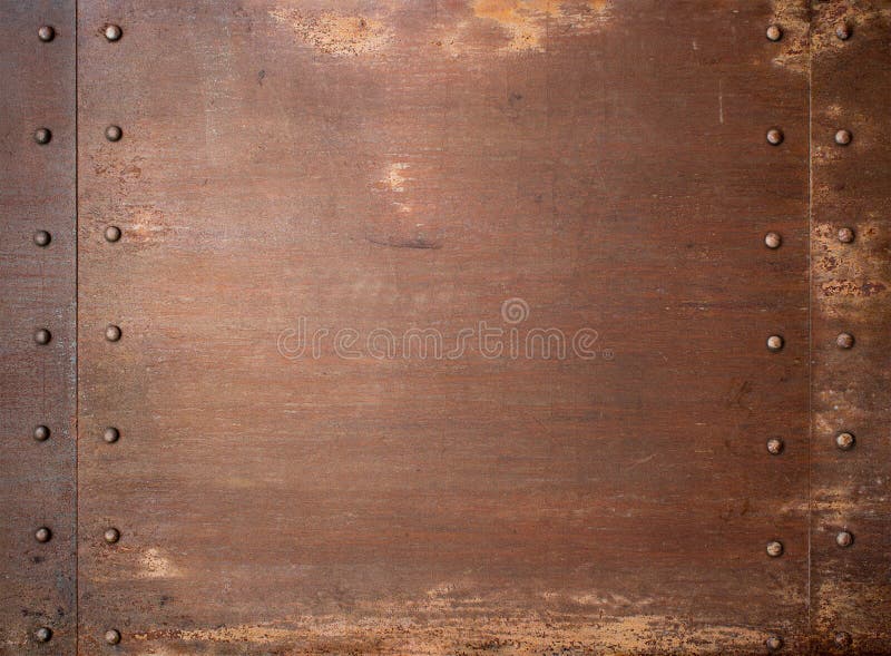 Dark Rusty Metal Plates with Rivets Seamless Background or Texture ...
