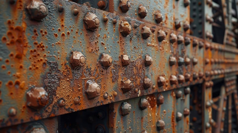 A Rusty Metal Structure with Bolts. Stock Image - Image of corrosion ...