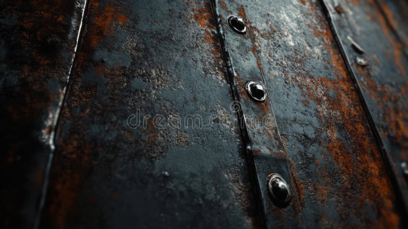Rusty Metal Surface with Bolts Showing Industrial Wear and Texture ...