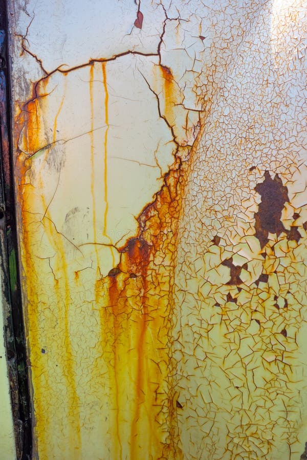 Rusty Metal Surface with Cracked Paint Stock Image - Image of oxidize ...