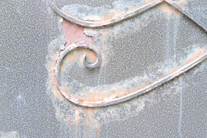 Rusty Metal Surface with Decorative Twisted Elements Stock Image ...