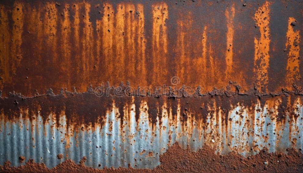 Rusty Metal Surface Displaying an Intricate Pattern of Corrosion and ...
