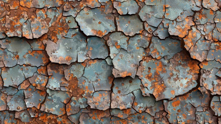 Rusty Metal Surface Displays Worn and Weathered Appearance Stock ...