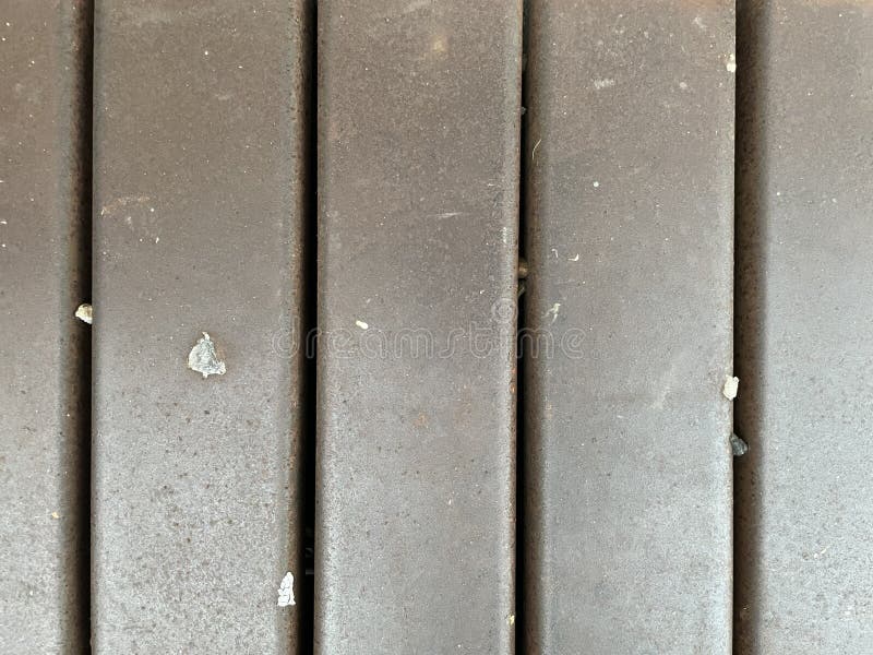 Rusty Metal Surface with Horizontal Lines and Debris Scattered Stock ...