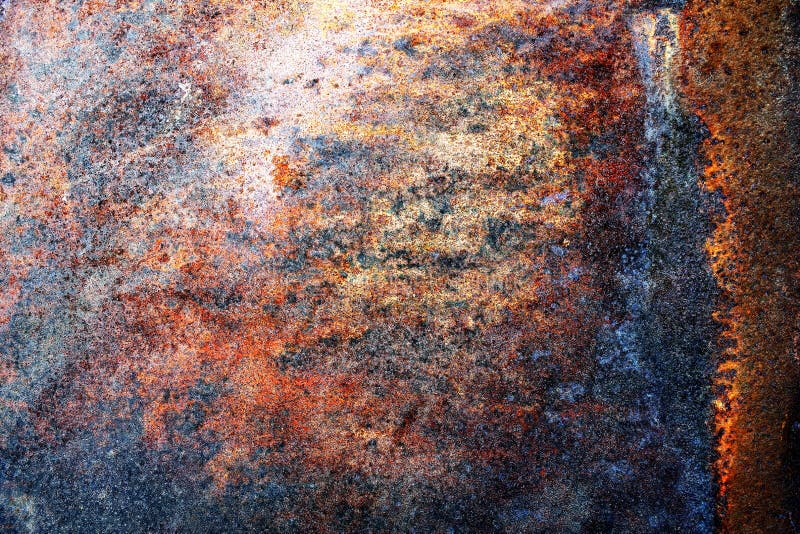 Rusty Metal Surface with Paint Stock Image - Image of textured, effect ...