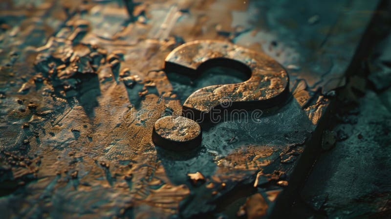 Rusty Metal Surface with a Question Mark Symbol. Suitable for ...
