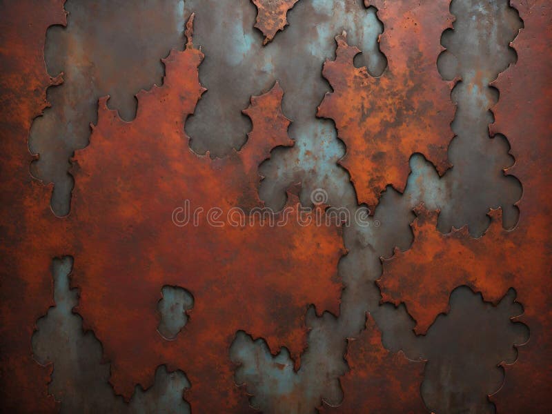 Rusty Metal Surface with Red Paint Texture Stock Illustration ...