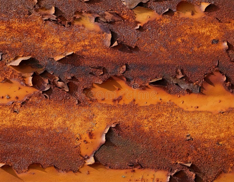 Rusty Metal Surface Showcases Intricate Patterns of Oxidation and Decay ...