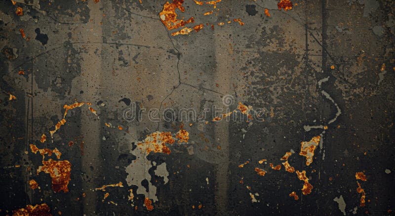 Dark Grey and Orange Metal Texture Background Stock Image - Image of ...
