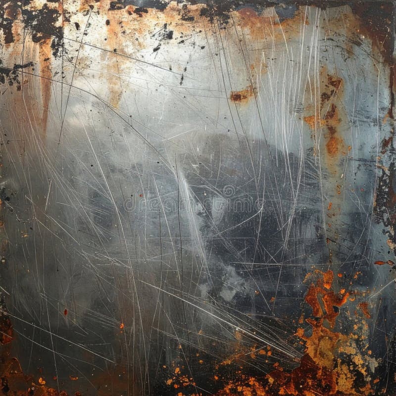 Rusty Metal Texture Background with Scratches Stock Illustration ...