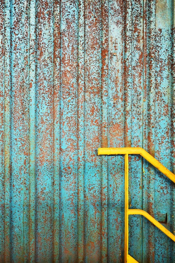 Yellow railing on a bridge stock image. Image of railing - 157781581