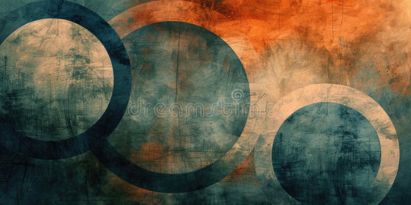 Rusty Metal Texture with Blue and Orange Circles AIG51A Stock Photo ...