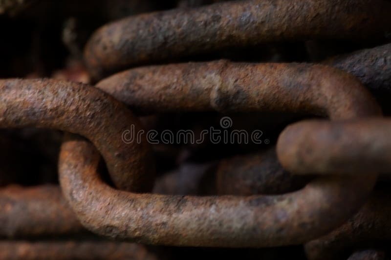 Rusty Metal Texture Rusty Chain Rings Macro Photography Stock Photo ...