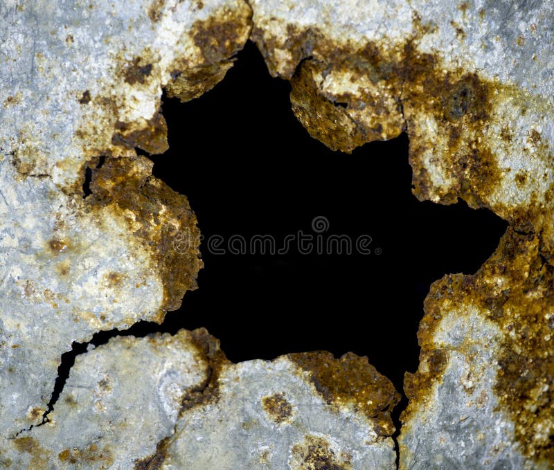 Rusty Metal Texture with Hole Isolated Stock Photo - Image of pattern ...