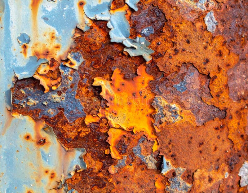 Rusty Metal Texture with Orange and Brown Patina Stock Illustration ...