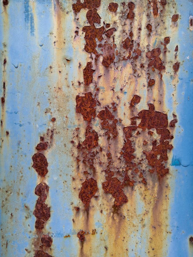 Rusty Metal Texture Pattern Plate Blue Brown Background Seamless ...