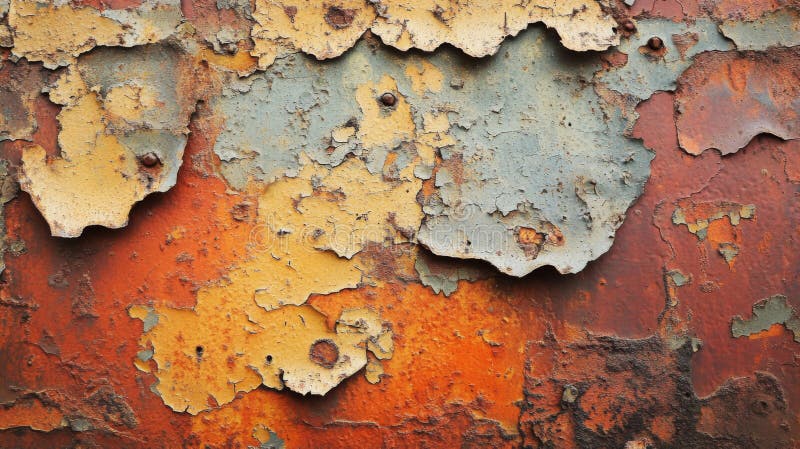 Rusty Metal Texture with Peeling Paint Stock Illustration ...