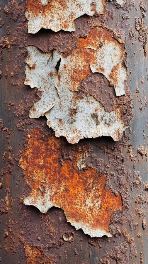 Rusty Metal Texture, Peeling Paint and Oxidized Surface Stock Image ...