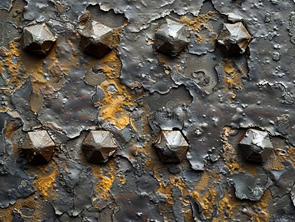 Rusty Metal Texture with Rivets Stock Photo - Image of draw, peel ...
