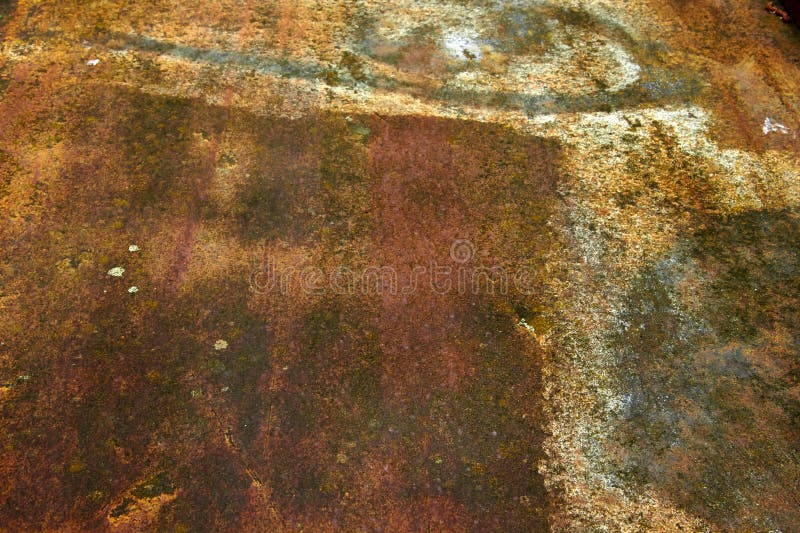 Rusted Metal Surface with Different Structures and Colors Stock Image ...
