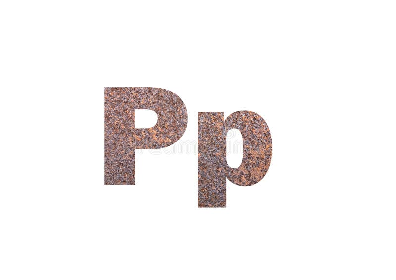 Rusty Metal Texture. Shot through the Cut-out Silhouette of the Letter ...