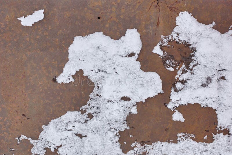 Rusty metal texture. snow stock photo. Image of detail - 111522686