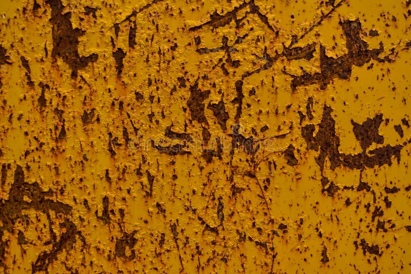 Rusty Metal Texture Yellow Background Stock Photo - Image of decoration ...