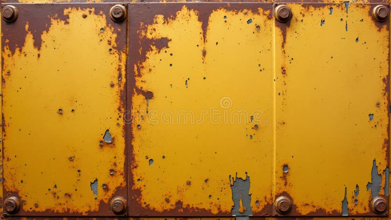 Rusty Metal Texture, Yellow Panel with Pitting, High Quality Image ...