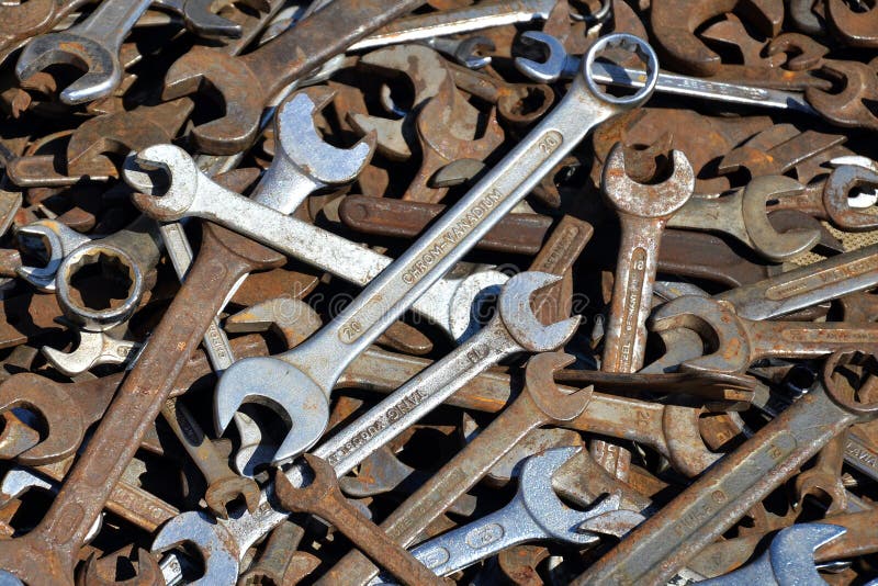 Rusty metal tools stock photo. Image of vanadium, construction - 97081010