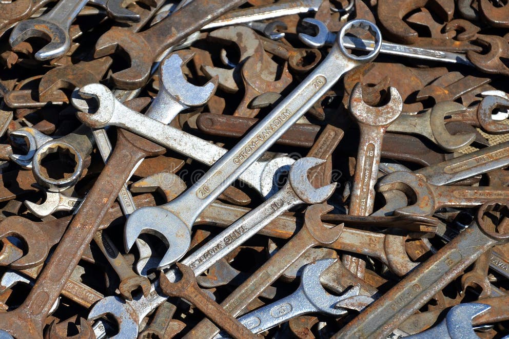 Rusty metal tools stock photo. Image of vanadium, construction - 97081010