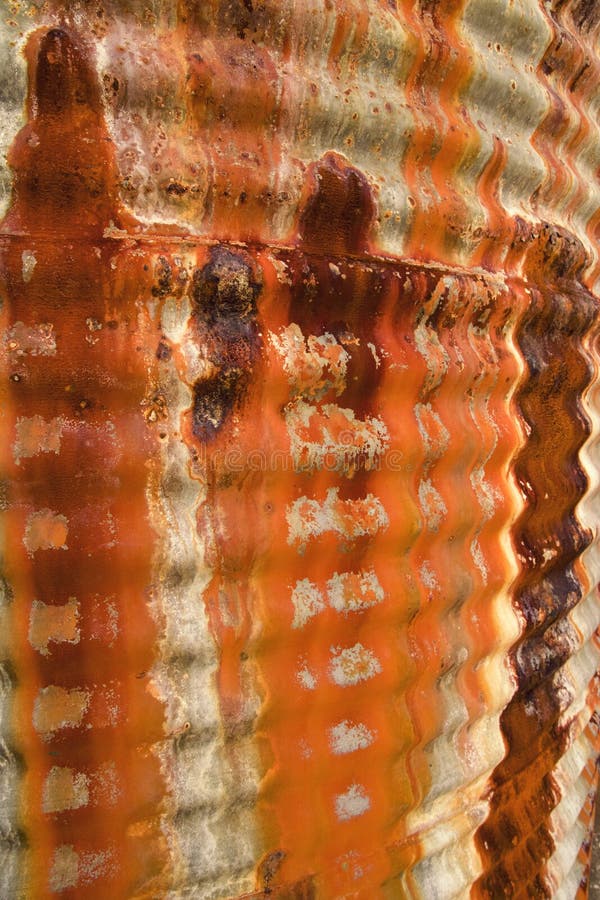 Close-up Rusty Metal Corrugated Steel Abandon Water Tank Stock Photo ...