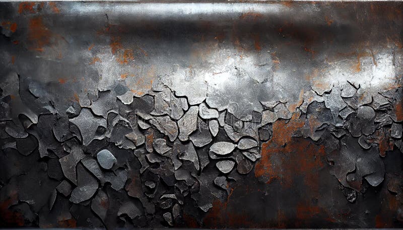 Rusty Metal Wall with Chips and Dirty. Stock Illustration ...