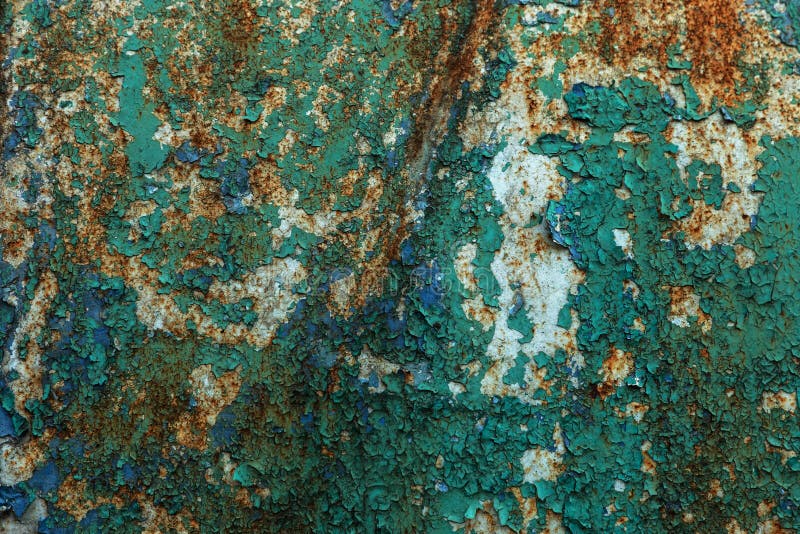 Rusty Metal Wall, Old Iron Sheet, Covered with Rust with Multi-colored ...