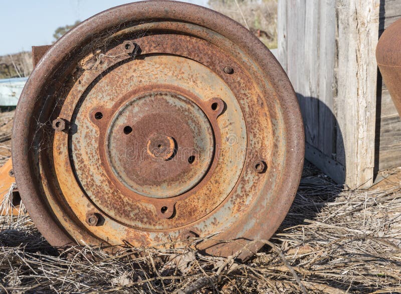 Rusty Metal Wheel stock image. Image of textured, bolts - 58962839